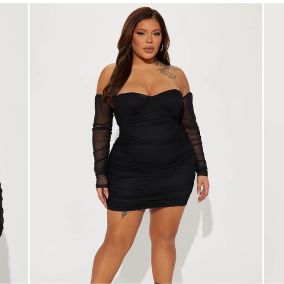 Fashion Nova | Dresses | Black Mesh Mini Dress | Poshmark